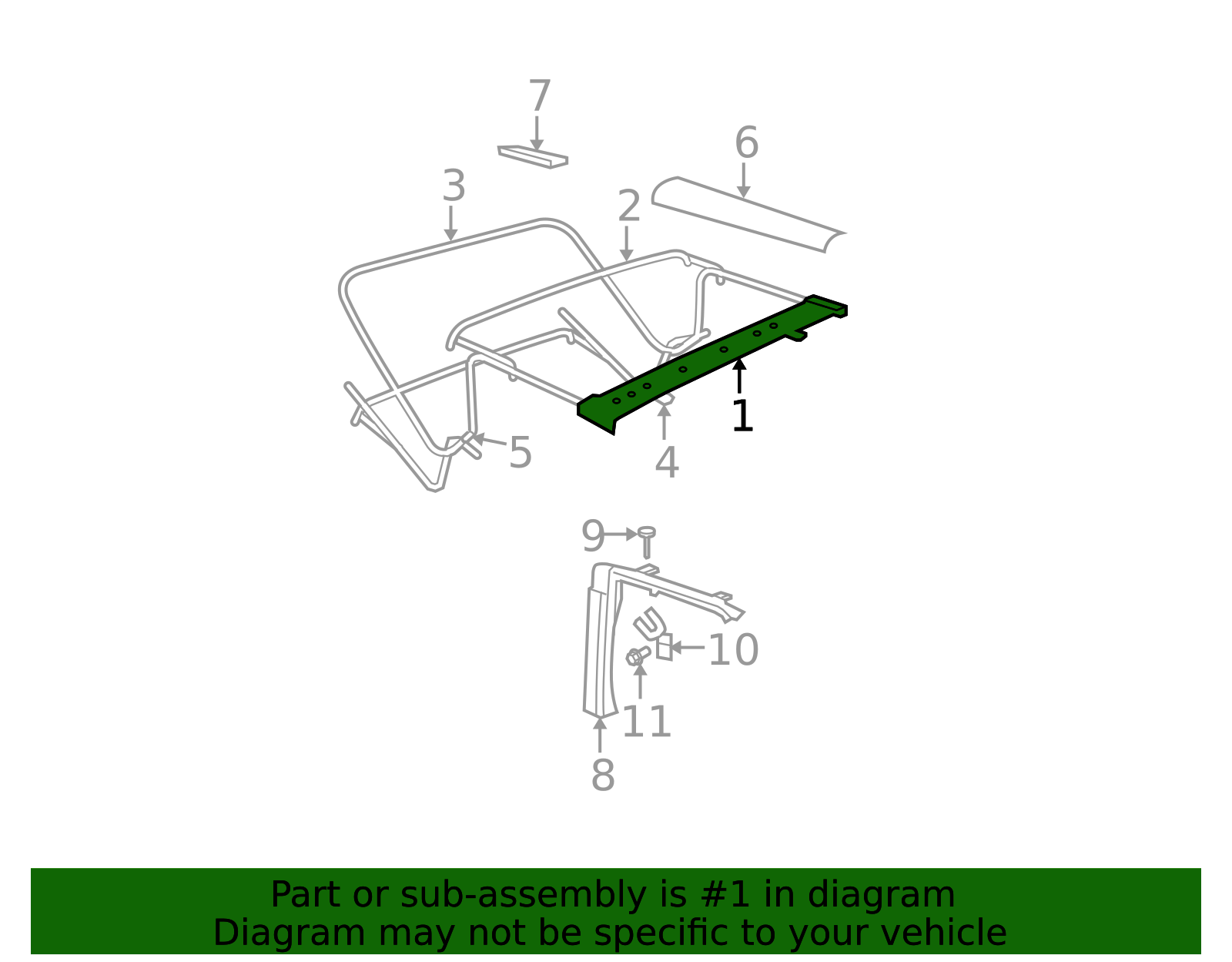 2009-2018 Jeep Header & Front Side Bow Assembly Header Kit 68049276AB ...
