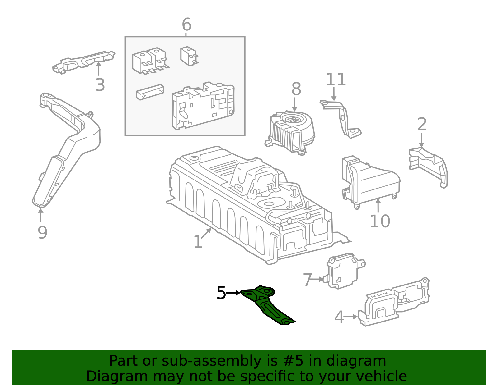 G920C-06010 - Drive Motor Battery Pack Bracket 2012-2018 Toyota ...
