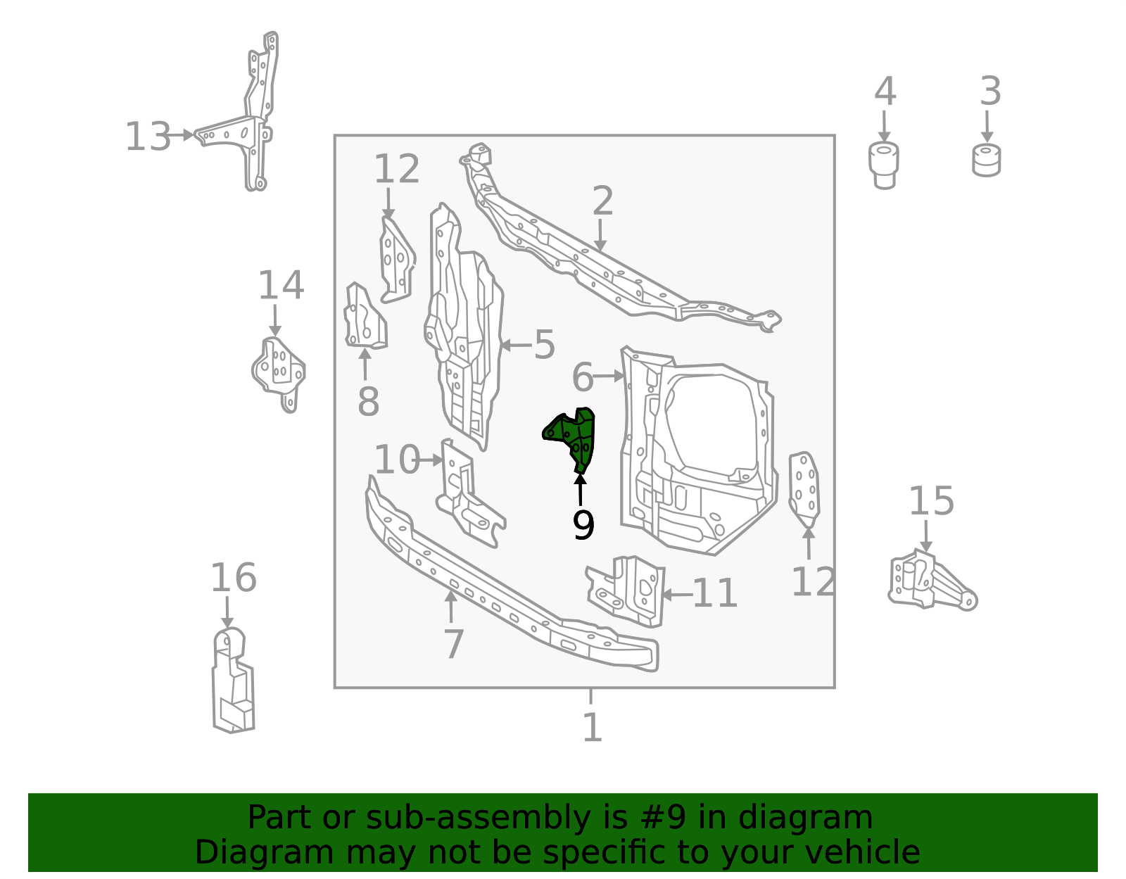 53284-60010 - Upper Reinforced - 2010-2020 Lexus GX460 | My L Parts