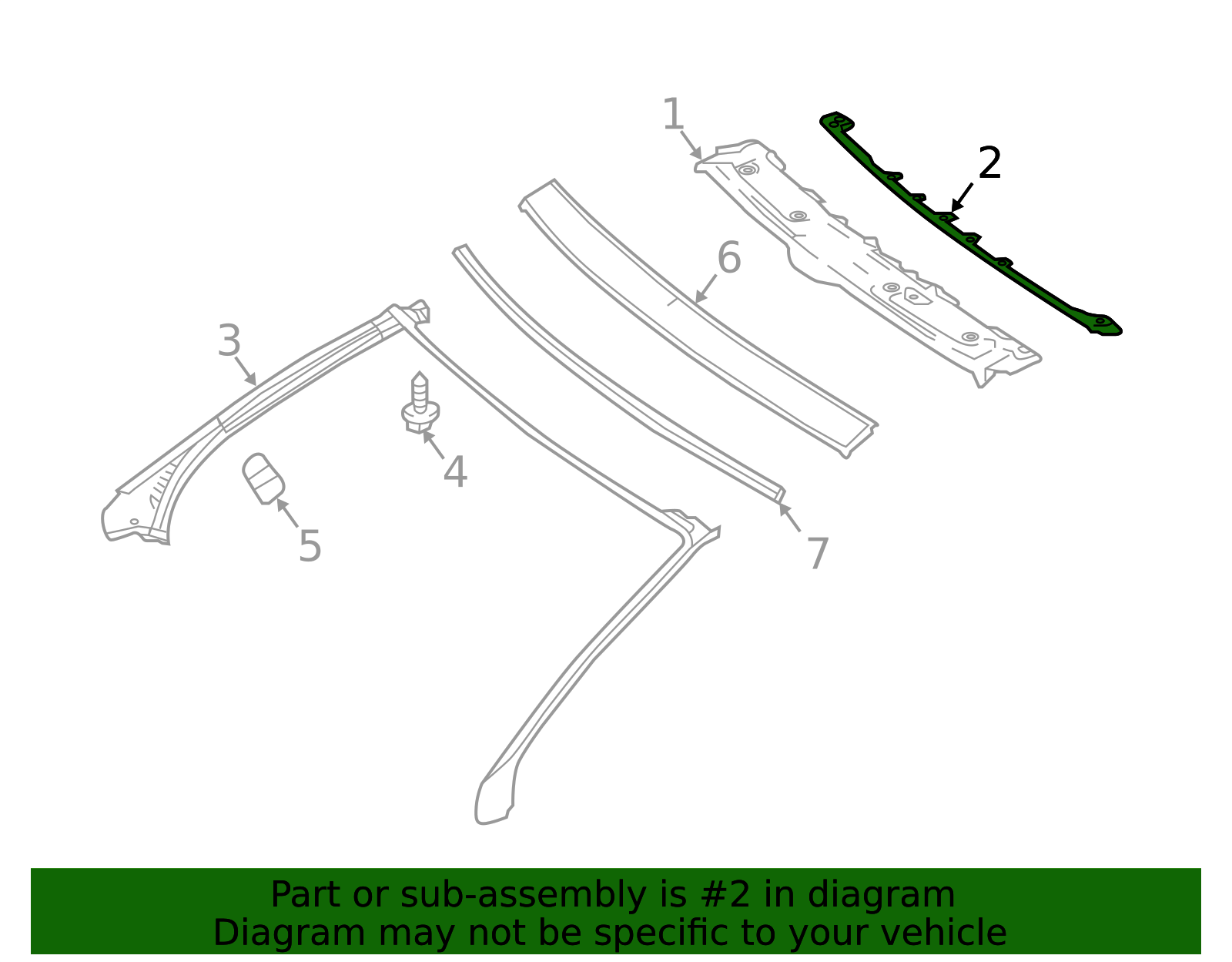 Genuine OEM Roof Panel Reinforcement Bracket | 217-651-00-70 | Fits ...