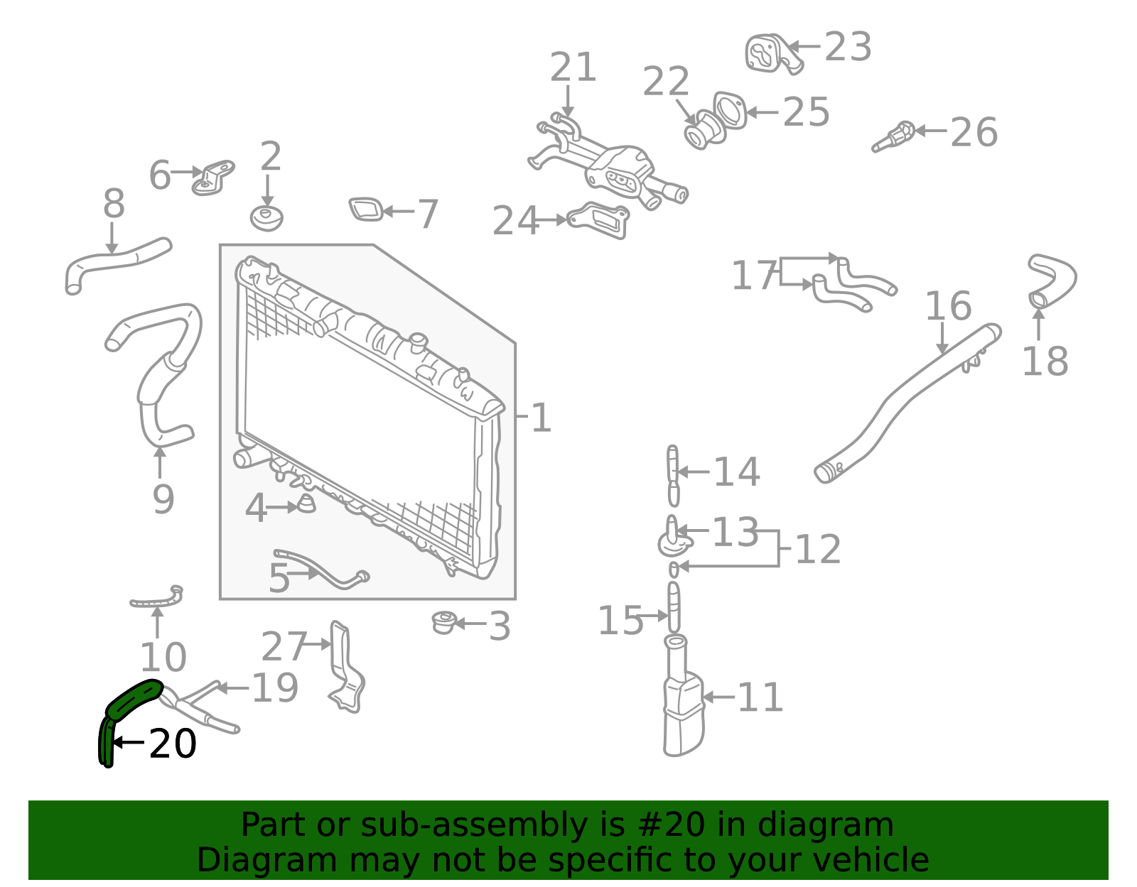 Genuine HVAC Heater Hose for 2001-2008 Hyundai | Part# 97311-2D100 ...