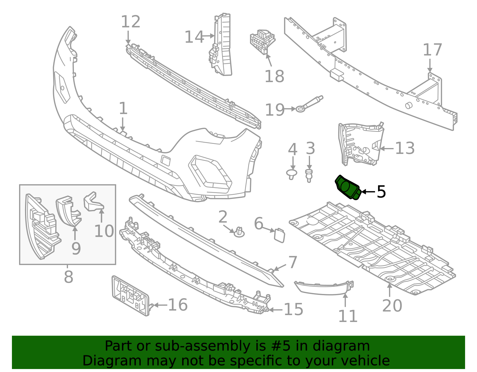 KMV6-50-0T1 - Bumper Cover Retainer | Mazda Part Direct