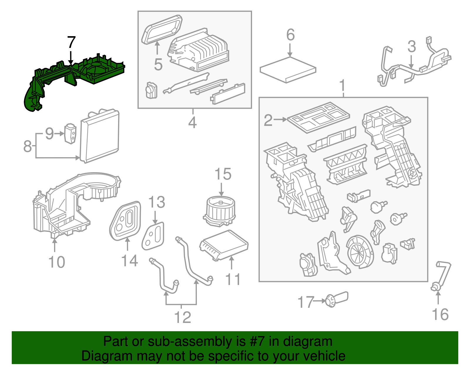 23323284 - 2016-2019 Chevrolet Volt - Air Conditioning Evaporator Upper ...