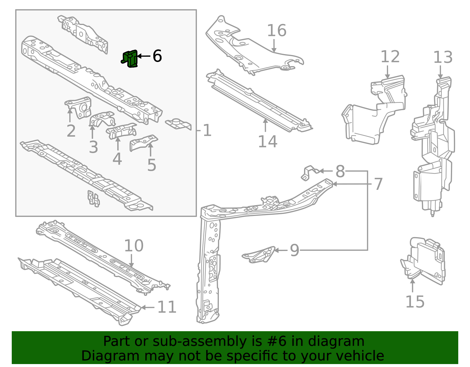 2025 Toyota Crown Signia Radiator Support Tie Bar Bracket 53187-30030 ...