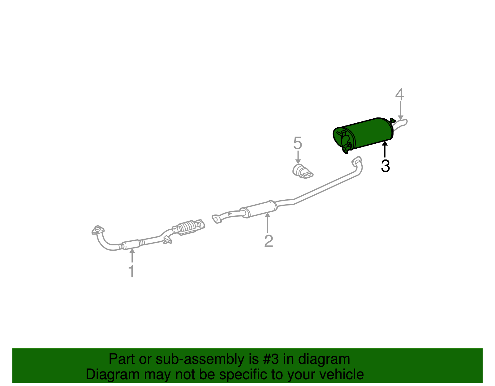 2004-2006 Toyota Camry Muffler W/Tailpipe 17430-0H140 | Toyota Parts Center