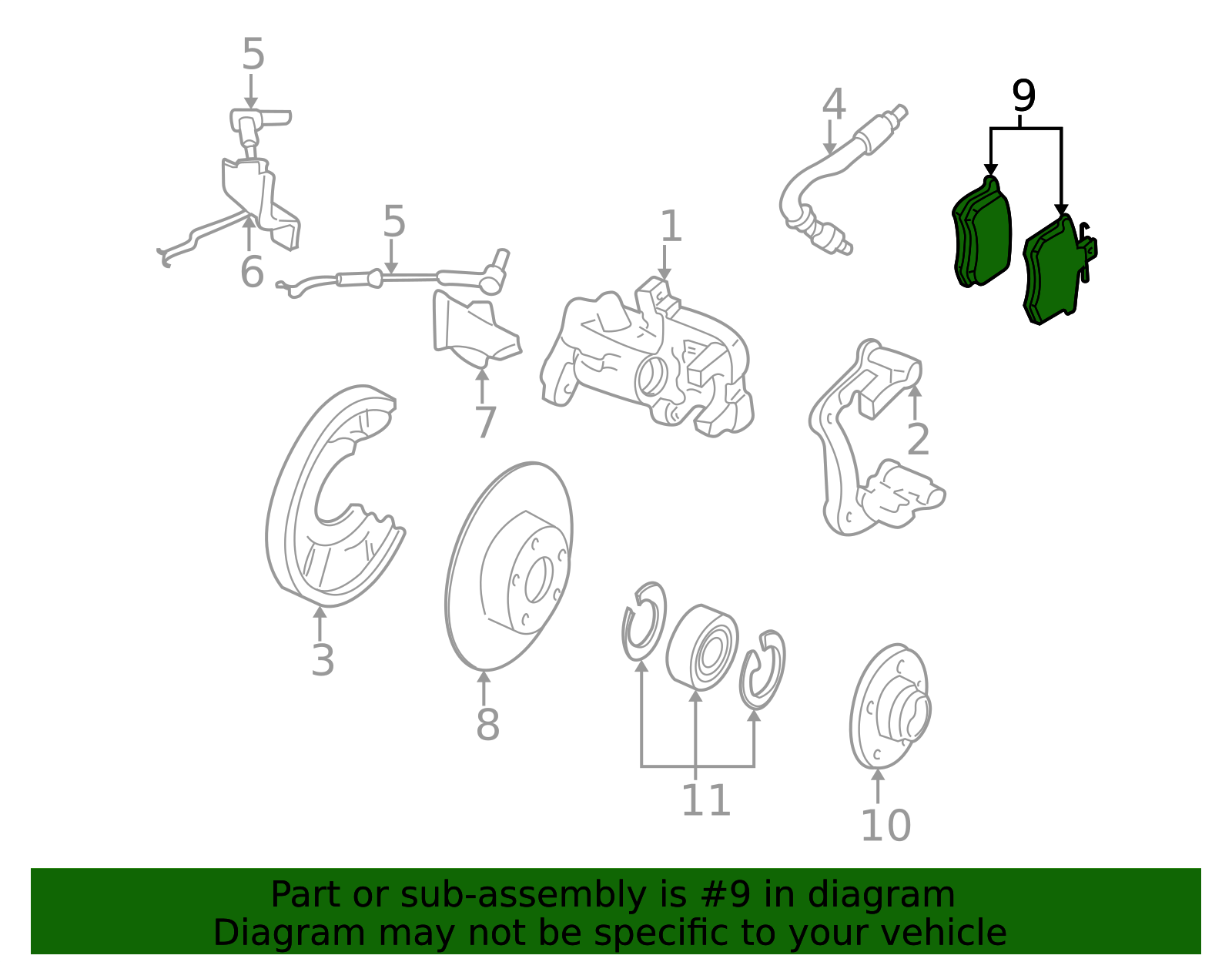 1998-2005 Audi Disc Brake Pad Set Rear 4B0-698-451-E | Audi USA Parts