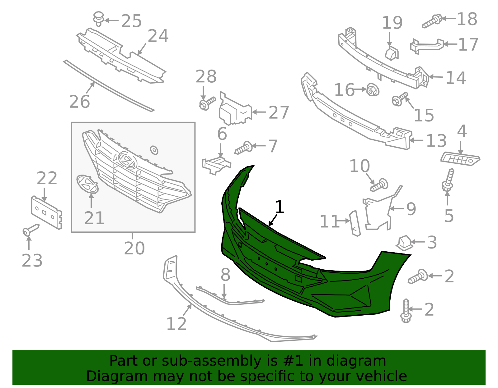 2019-2020 Hyundai Elantra Bumper Cover 86511-F2AA0 | HyundaiParts.Online