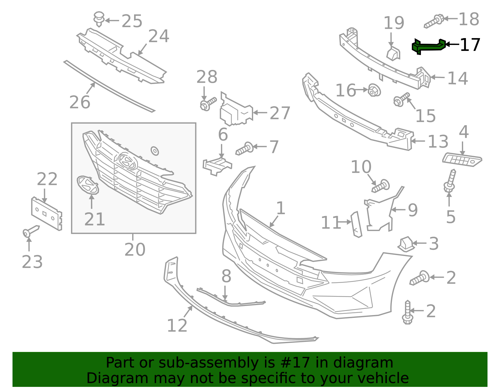 2017-2020 Hyundai Elantra Reinforcement 64128-F2000 | OEM Parts Online