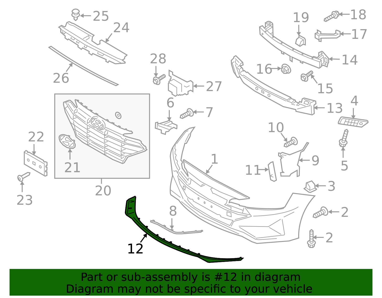 2019-2020 Hyundai Elantra Lower Deflector 86591-F2AA0 | OEM Parts Online