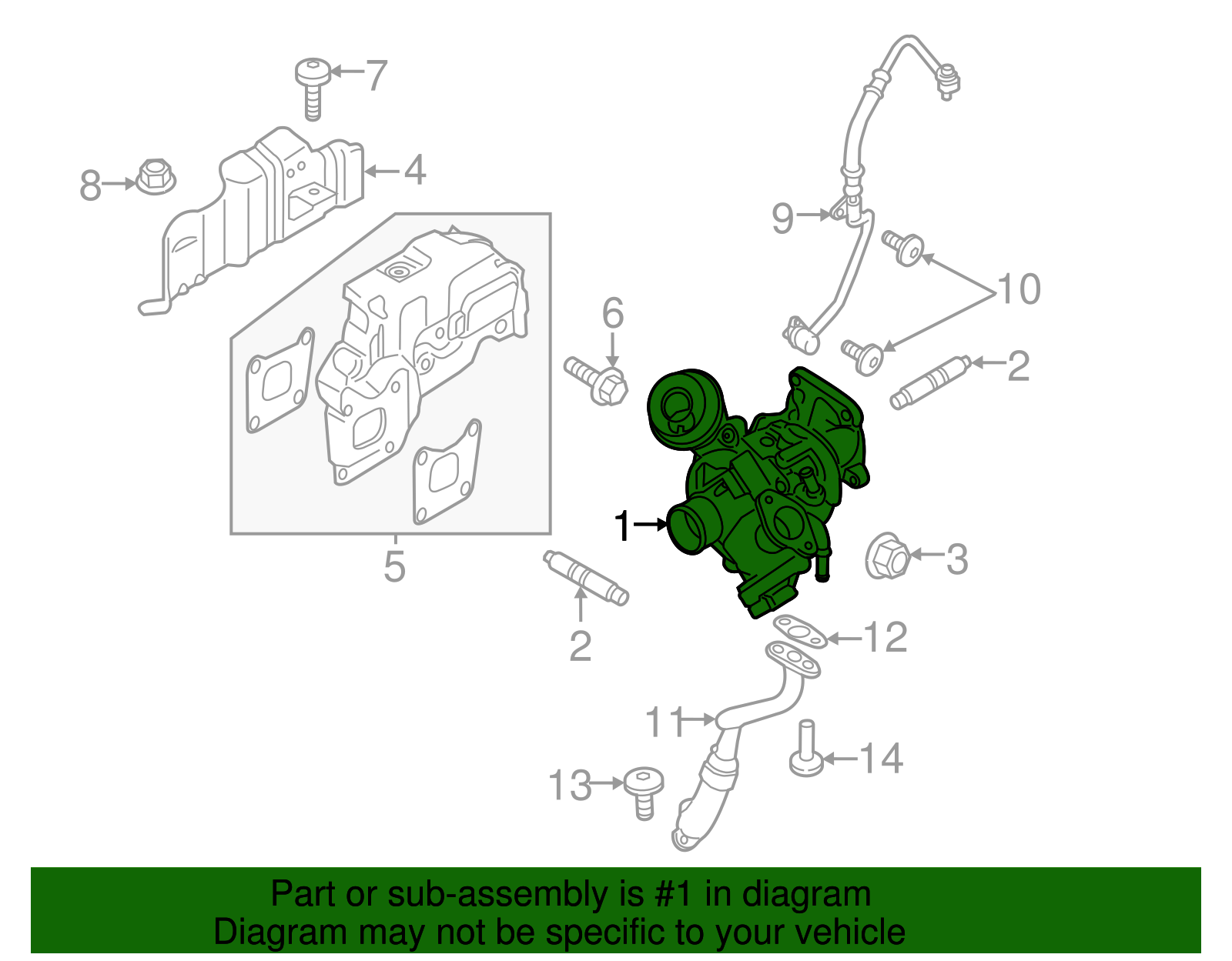 2014-2021 Ford | Turbocharger | CM5Z-6K682-L | Walls' Ford Parts
