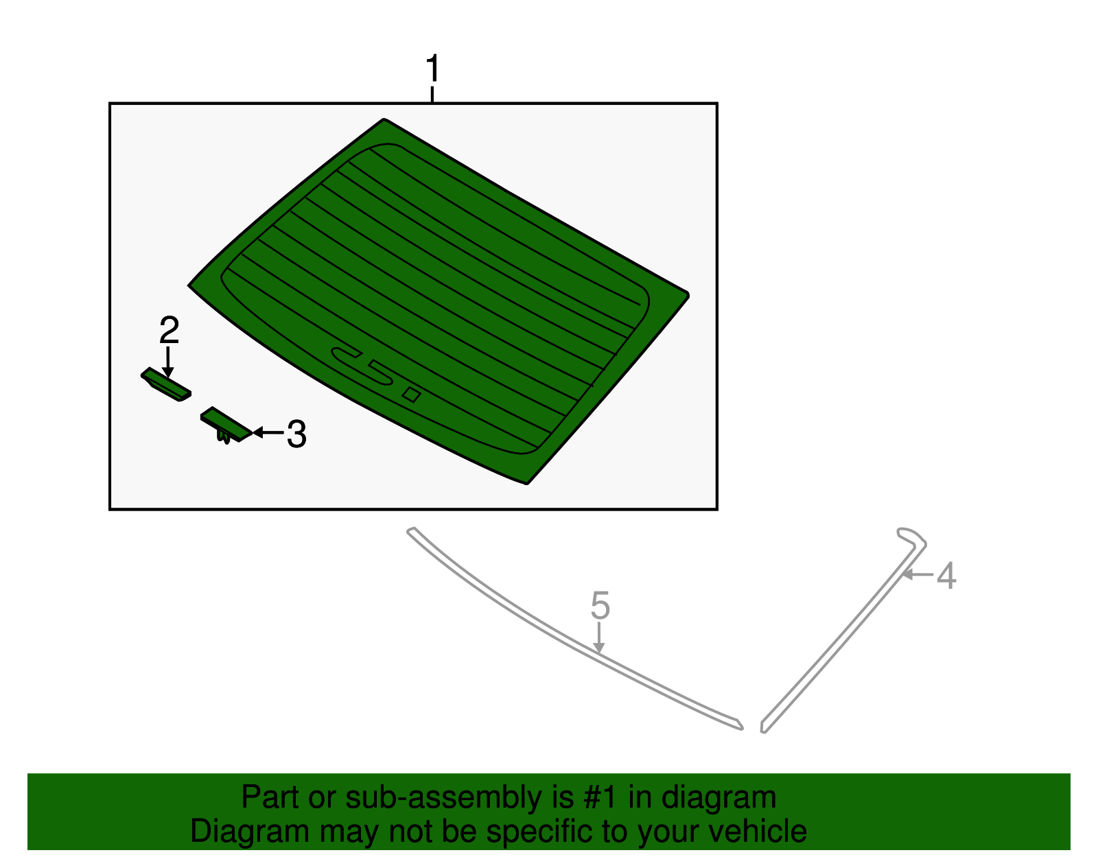 2011-2015 Hyundai Sonata Back Glass 87110-4R000 | OEM Parts Online