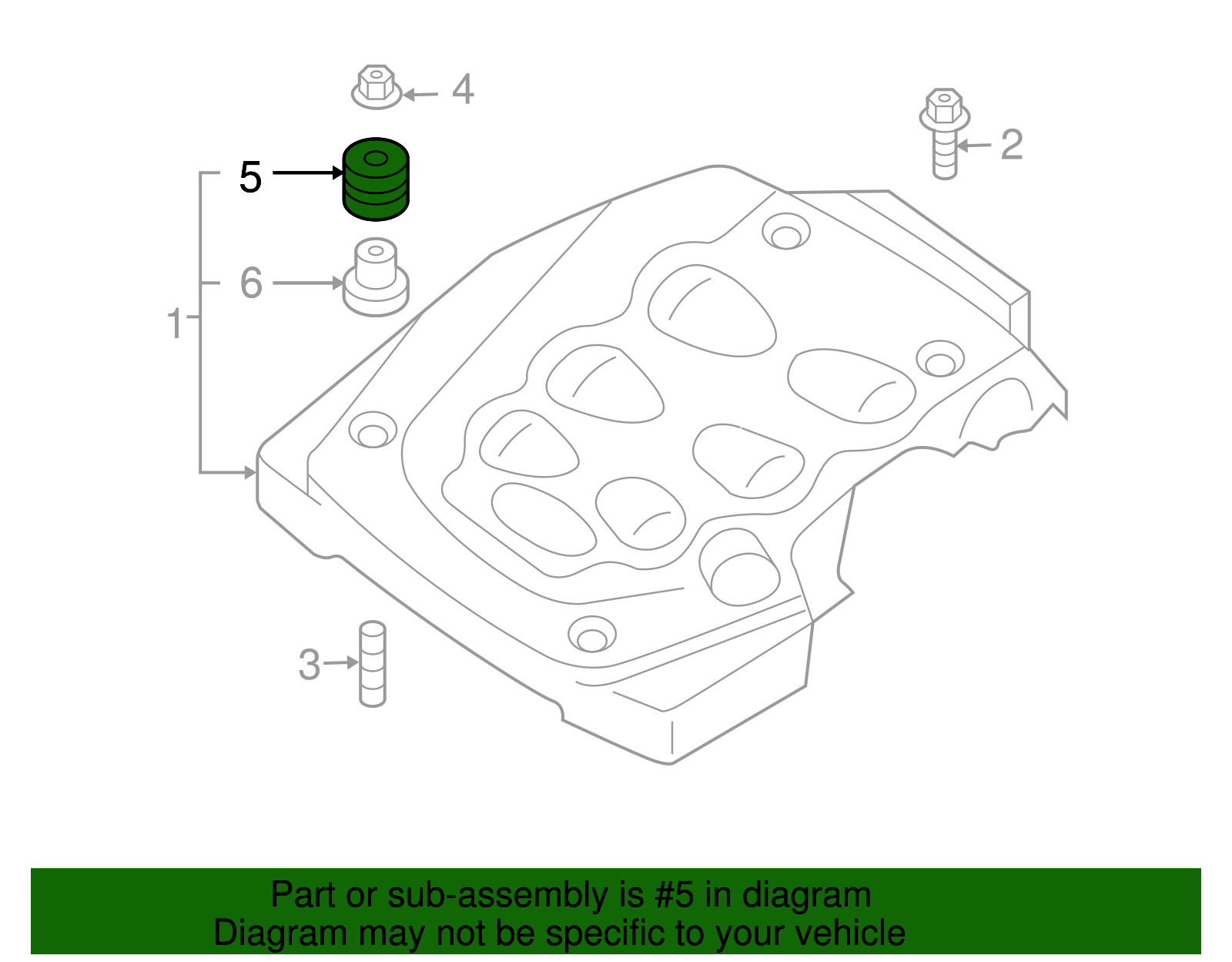 2002-2010 Infiniti Engine Cover Grommet 16557-VC200 | OEM Parts Online