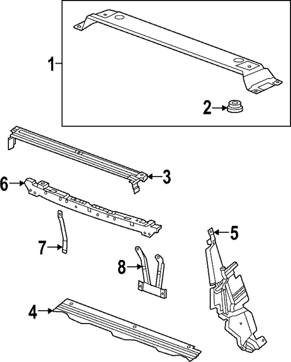 2022-2024 GMC Radiator Support 85622600 | Chevy Parts Pros