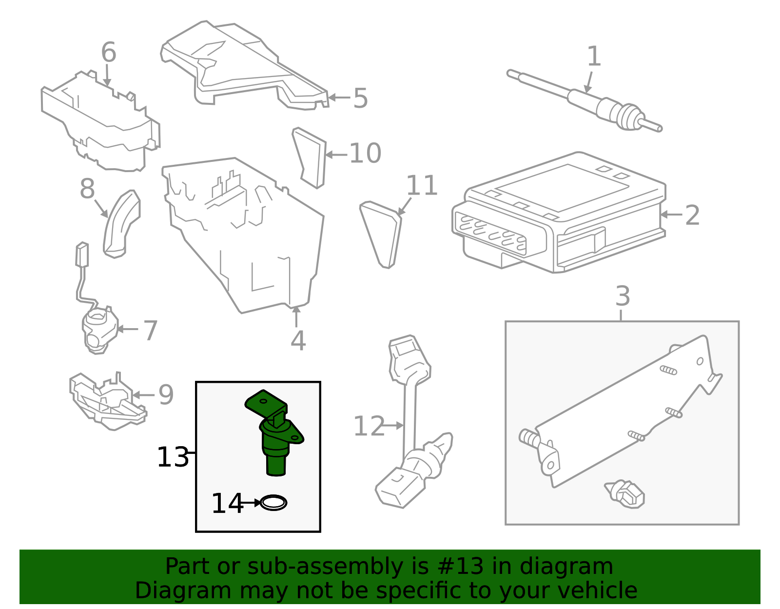 13627792256 - 2009-2013 BMW Camshaft Position Sensor (13-62-7-792-256 ...