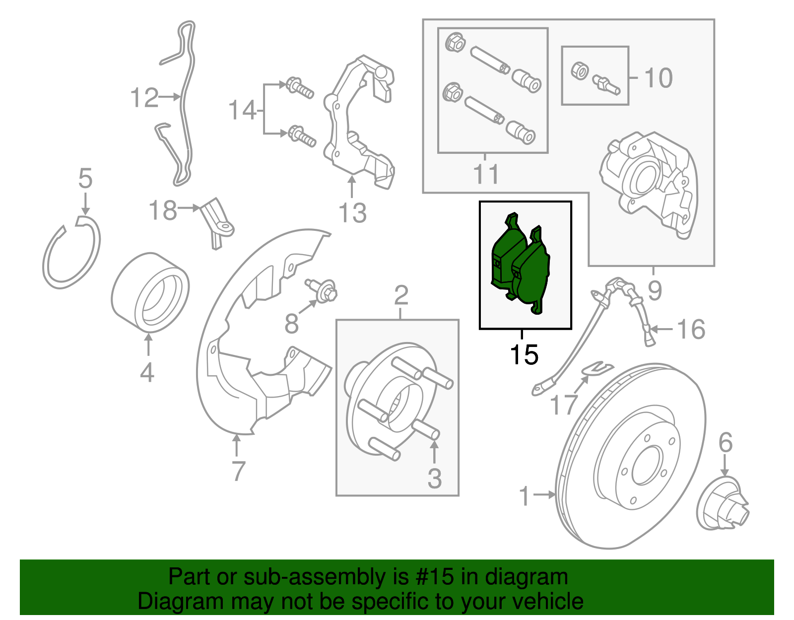 2013-2019 Ford Escape Brake Pads Front cv6z2001l | TascaParts.com