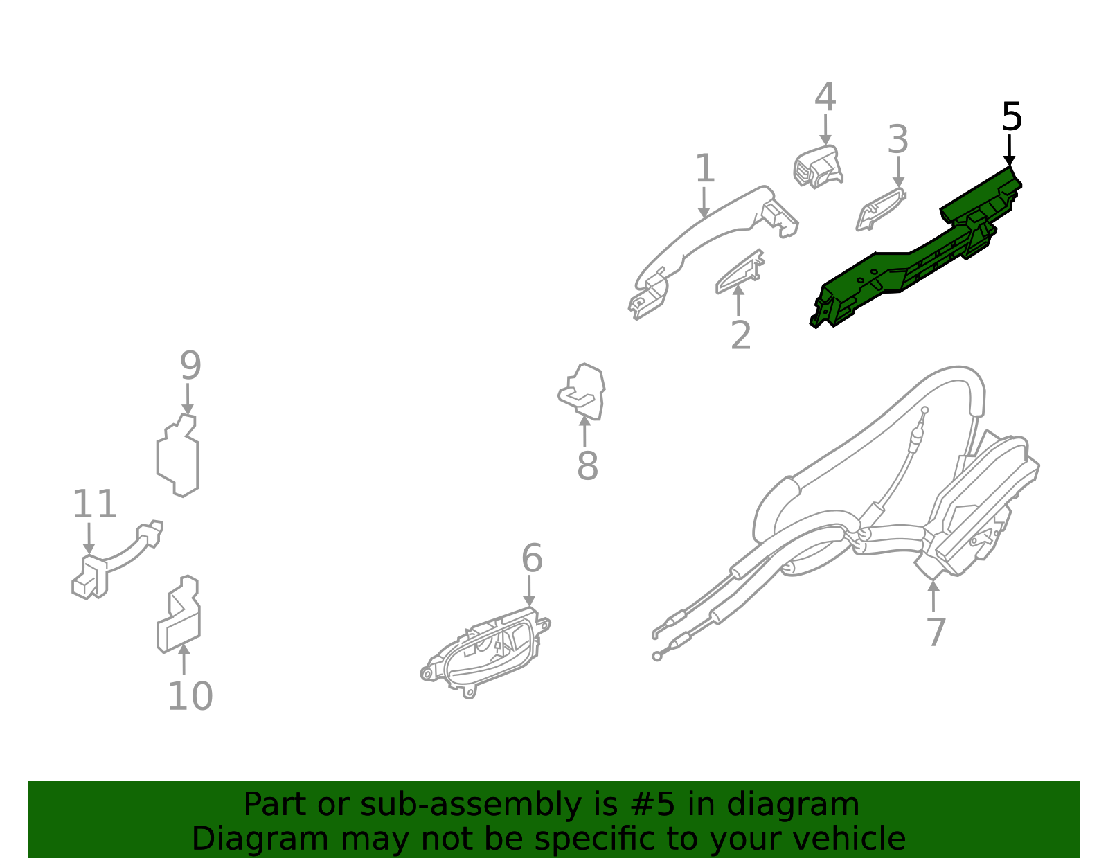 82610-6RR0A - Handle Base 2020-2025 Nissan | Official Nissan Parts Store