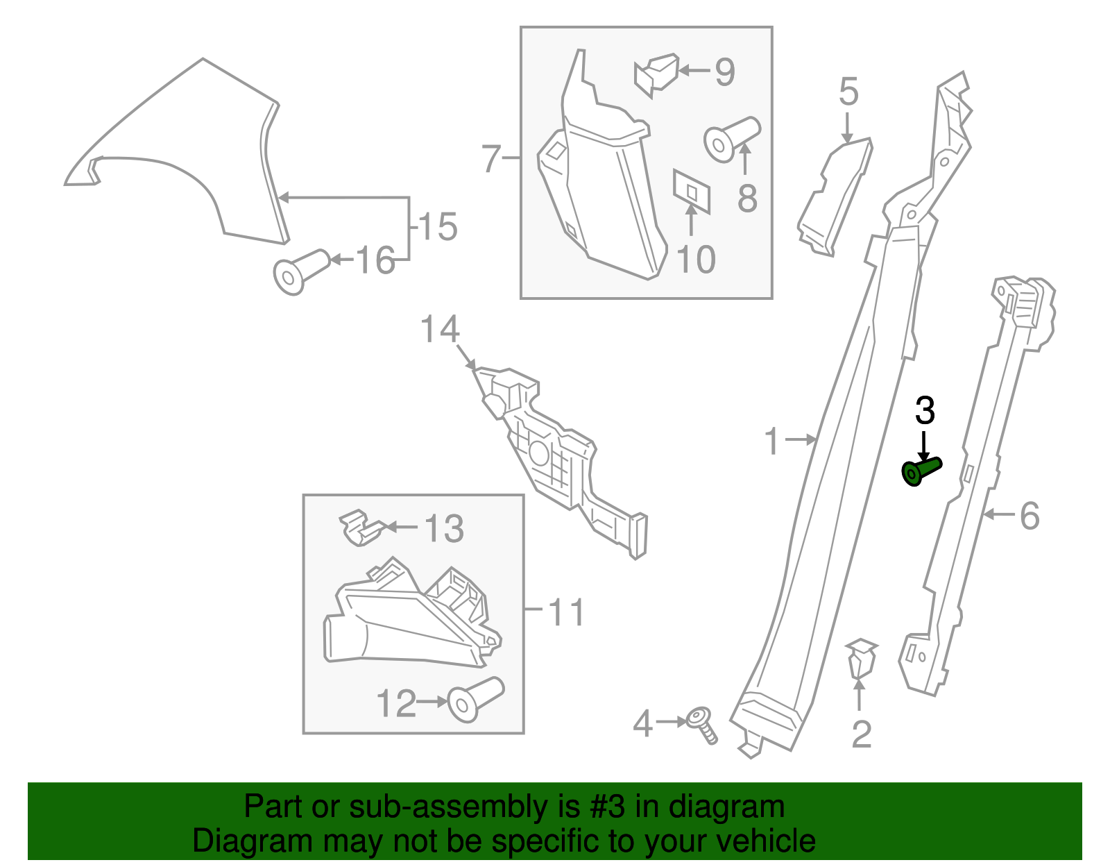 2010-2025 Porsche Lower Pillar Trim Grommet PAF-008-713 | OEM Parts Online