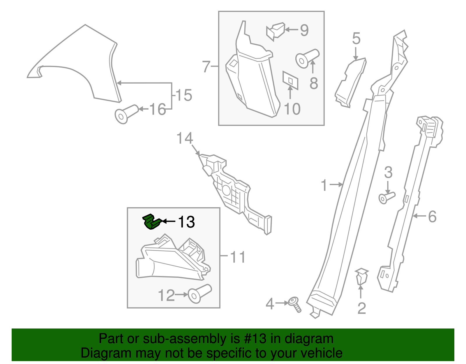 2011-2025 Porsche Body B-Pillar Trim Panel Clip 9A7-867-190-A | Sunset ...