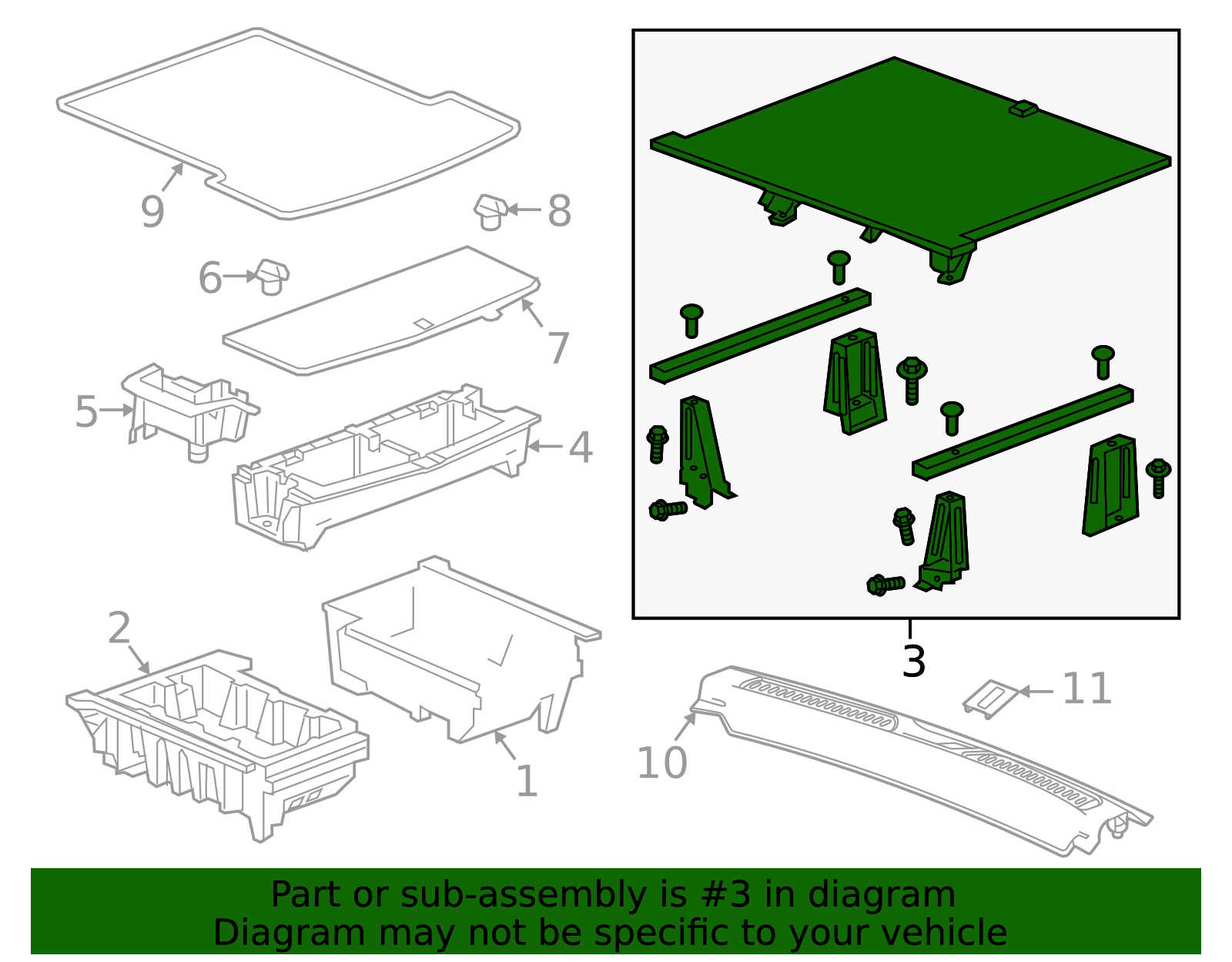 2017-2019 GMC Acadia Cargo Management System 84168031 | Capital Chevy Parts