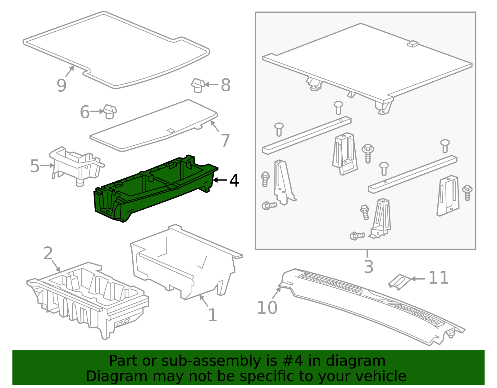 84615379 - High-Quality Cargo Holder for 2017-2023 GMC Acadia ...