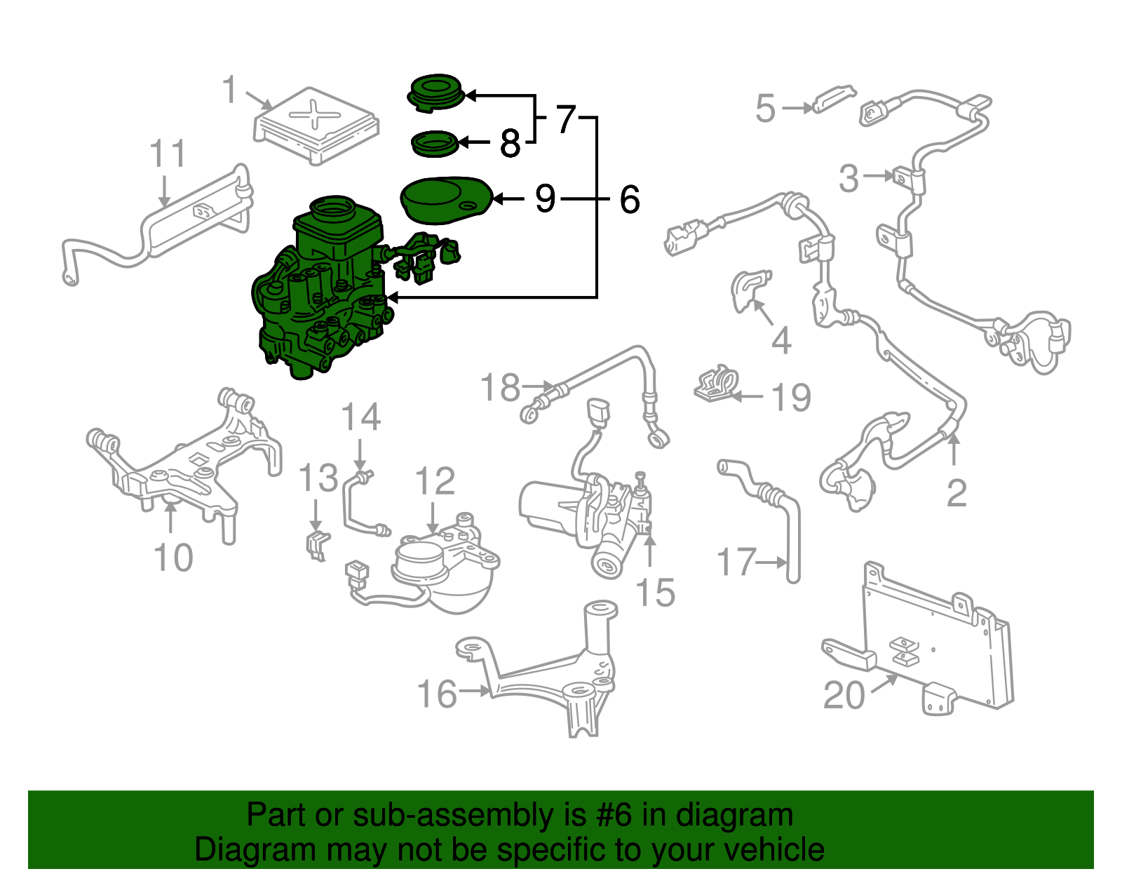 Genuine OEM Acura - ABS Modulator Part# 57110-SL0-A03 | Acura Parts For Less