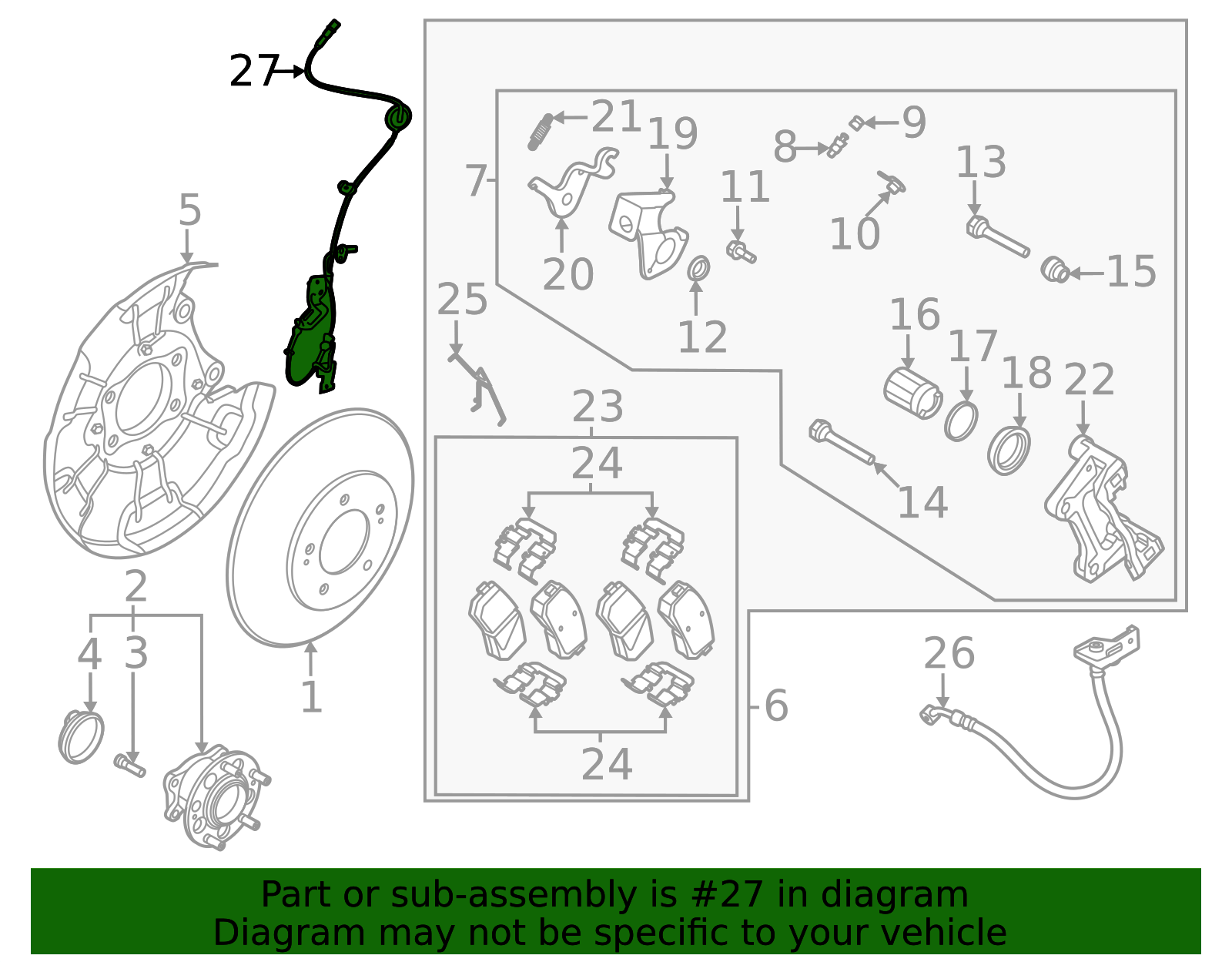 2021-2025 Kia Seltos ABS Wheel Speed Sensor Wiring Harness 58950-Q5000 ...