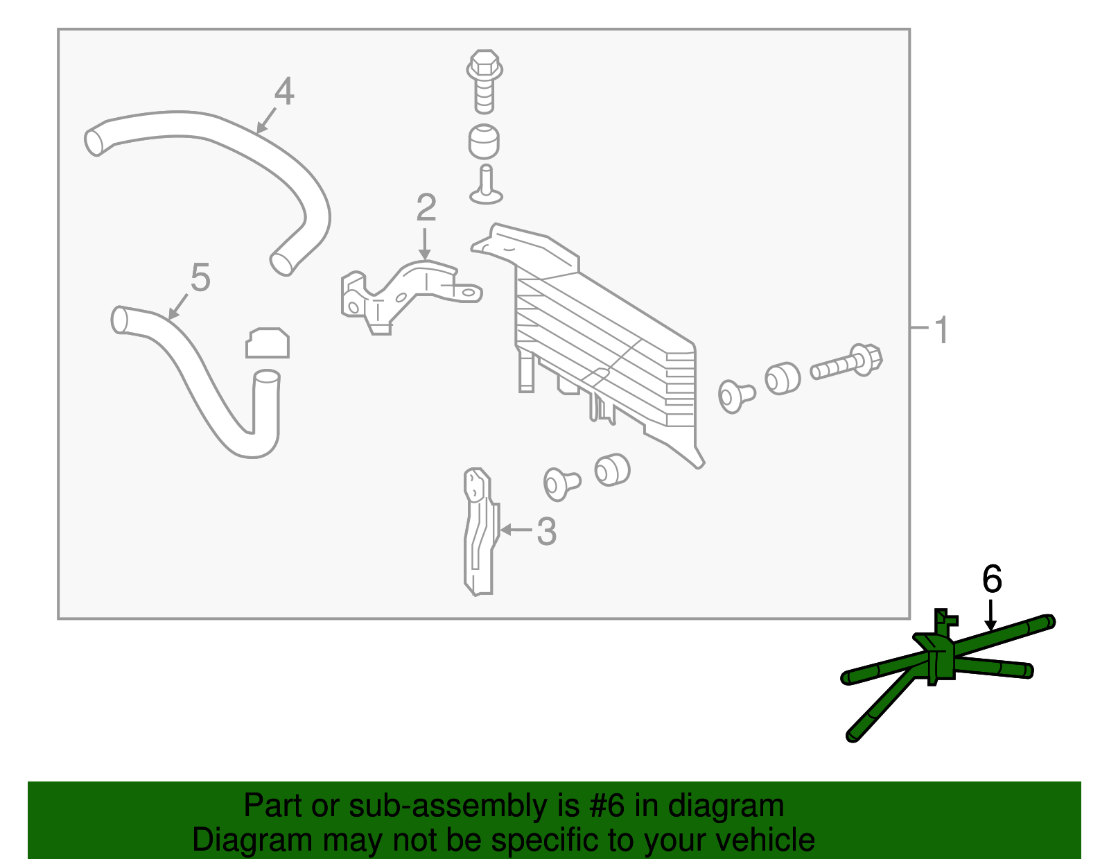 2016-2023 Toyota Tacoma Automatic Transmission Oil Cooler Tube 32922 ...