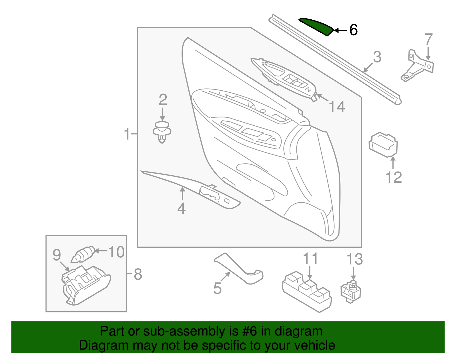 2008-2017 Infiniti Pull Handle Insert 80951-1BA0A | Infiniti Parts Online