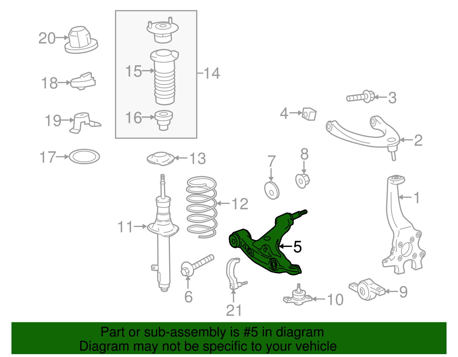 48620-30330 - Lower Control Arm For 2013-2025 Lexus | Lexus OE Parts