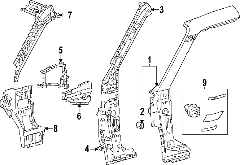 2024-2025 Toyota Land Cruiser Panel Reinforced 55706-60080 | Toyota ...