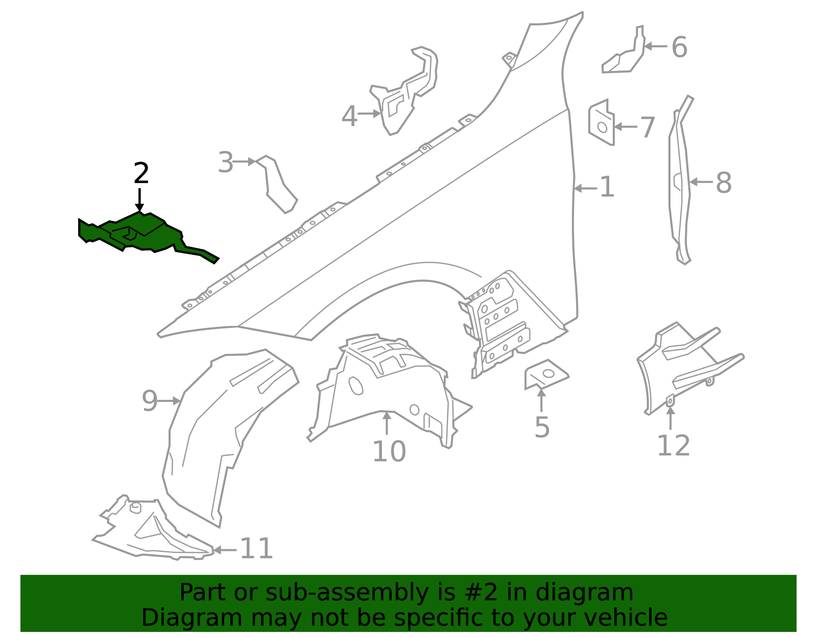 Genuine BMW 41-00-9-466-094 | Fender Upper Bracket | FREE Shipping on ...