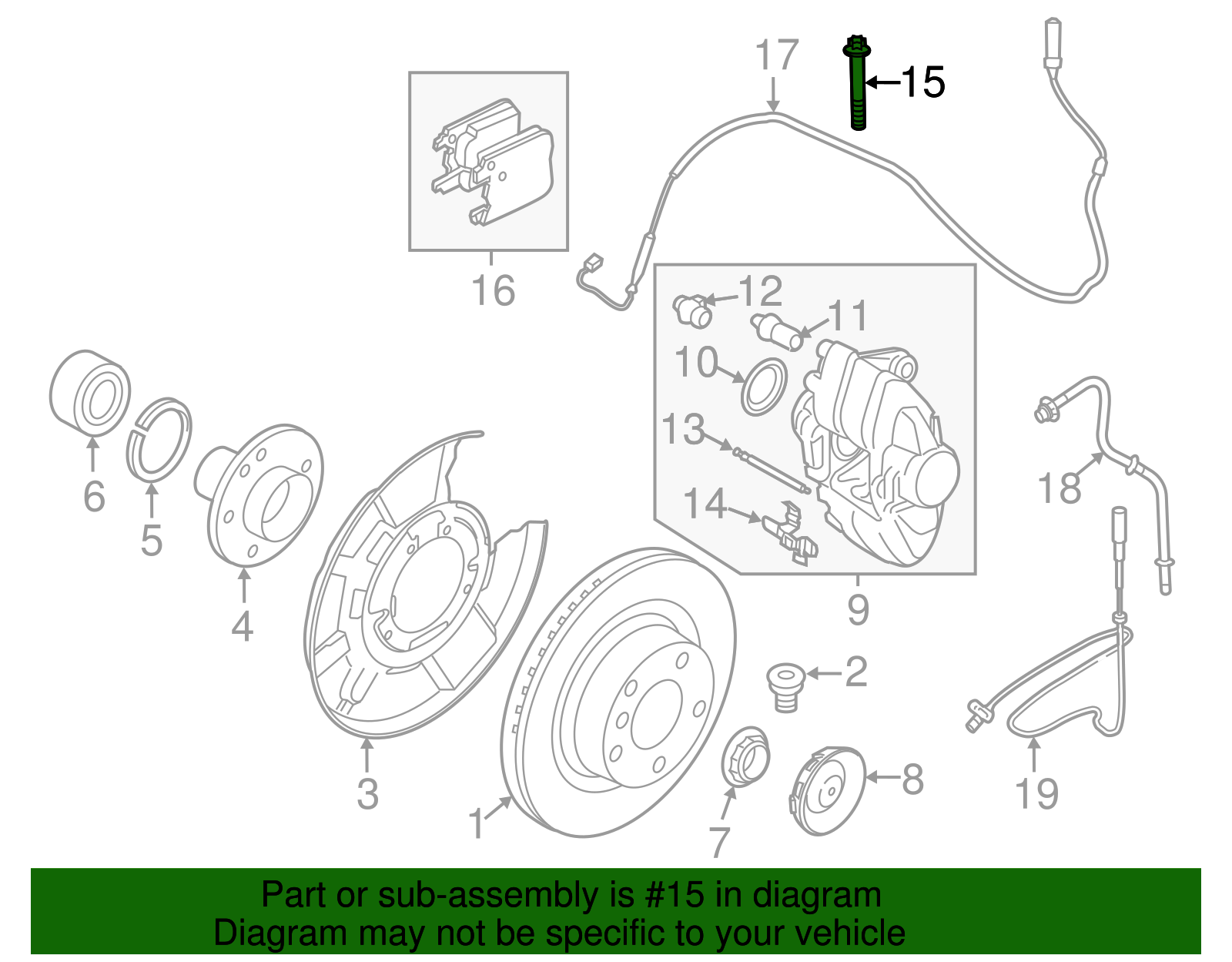 34-20-6-850-536 - Disc Brake Caliper Bracket Mounting Bolt - 2012-2020 ...