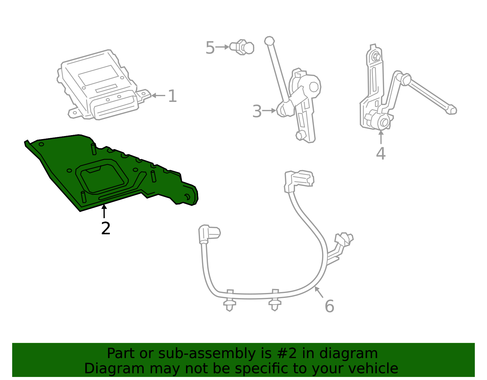 2019-2022 GM Electronic Suspension Control Module Bracket 23388048 ...