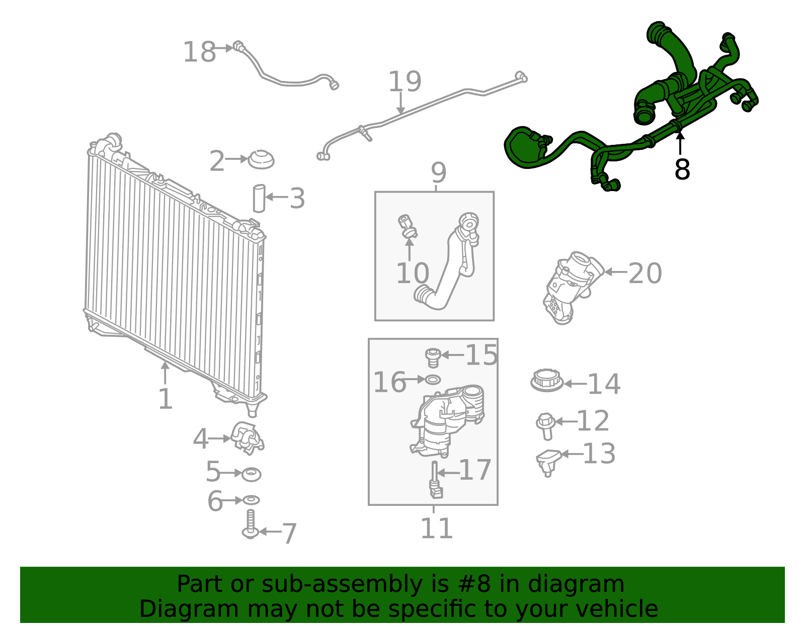 Genuine Upper Hose for 2013-2022 Land Rover | Land Rover Part# LR034637 ...