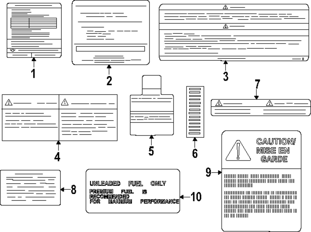 14805-9FV1A - 2020-2021 Nissan TITAN - Emission Label | Anicra Nissan Parts