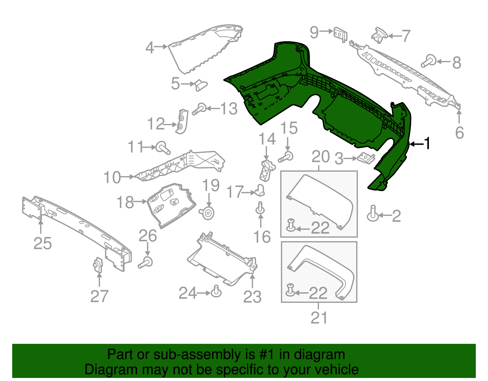 2014-2017 Land Rover Range Rover Sport Bumper Cover LR063195 | OEM ...