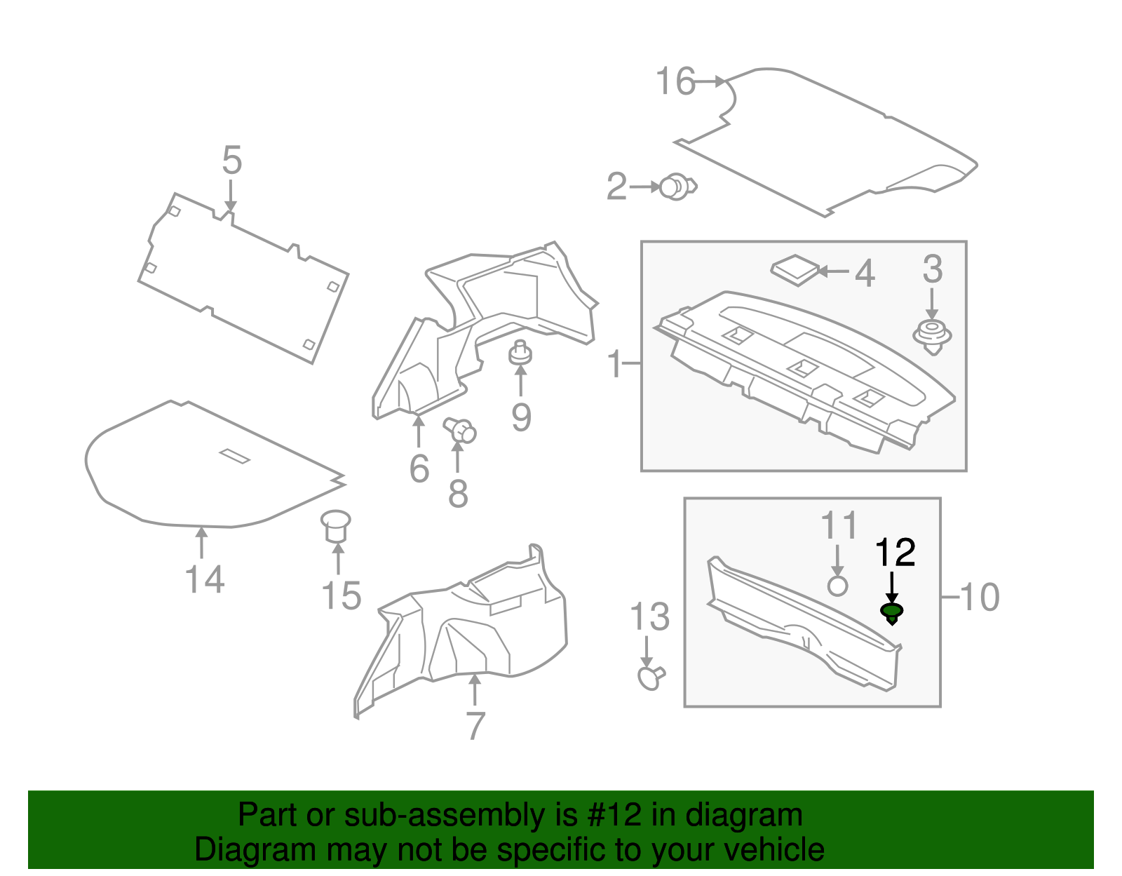 2009-2025 Mitsubishi Rear Trim Clip MU000571 | Factory Mitsubishi Parts