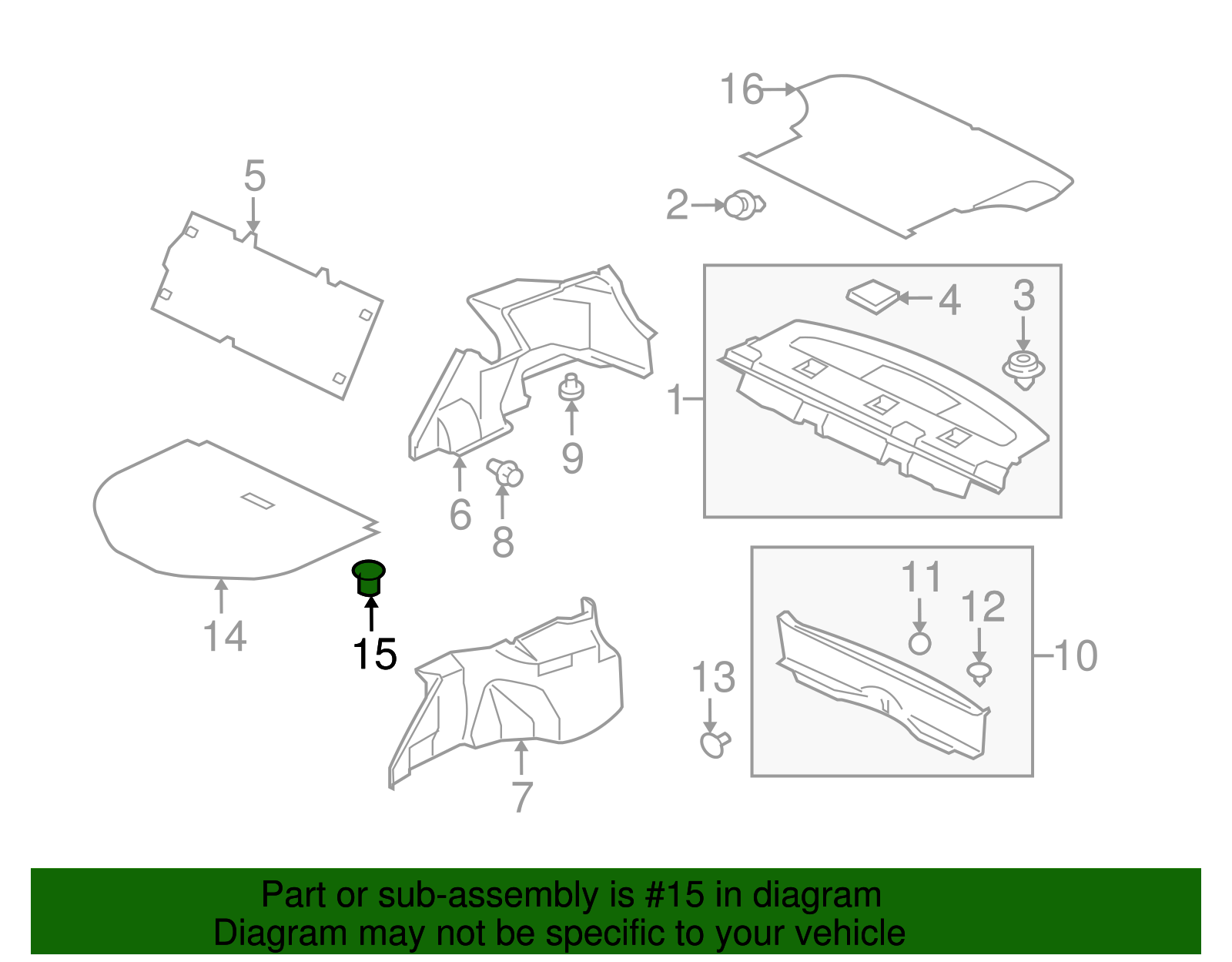 MU480036 - Front Dr Speaker Grommet 2004-2025 Mitsubishi | Mitsubishi ...