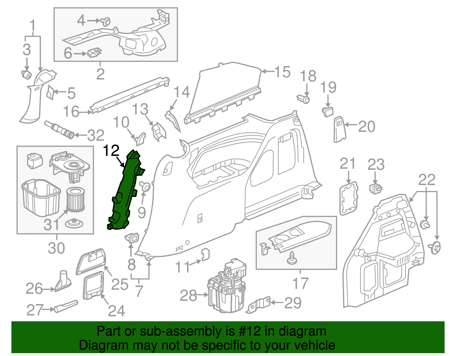 84662-THR-A01 - Duct Assembly L Rear Side Lining - 2018-2020 Honda ...