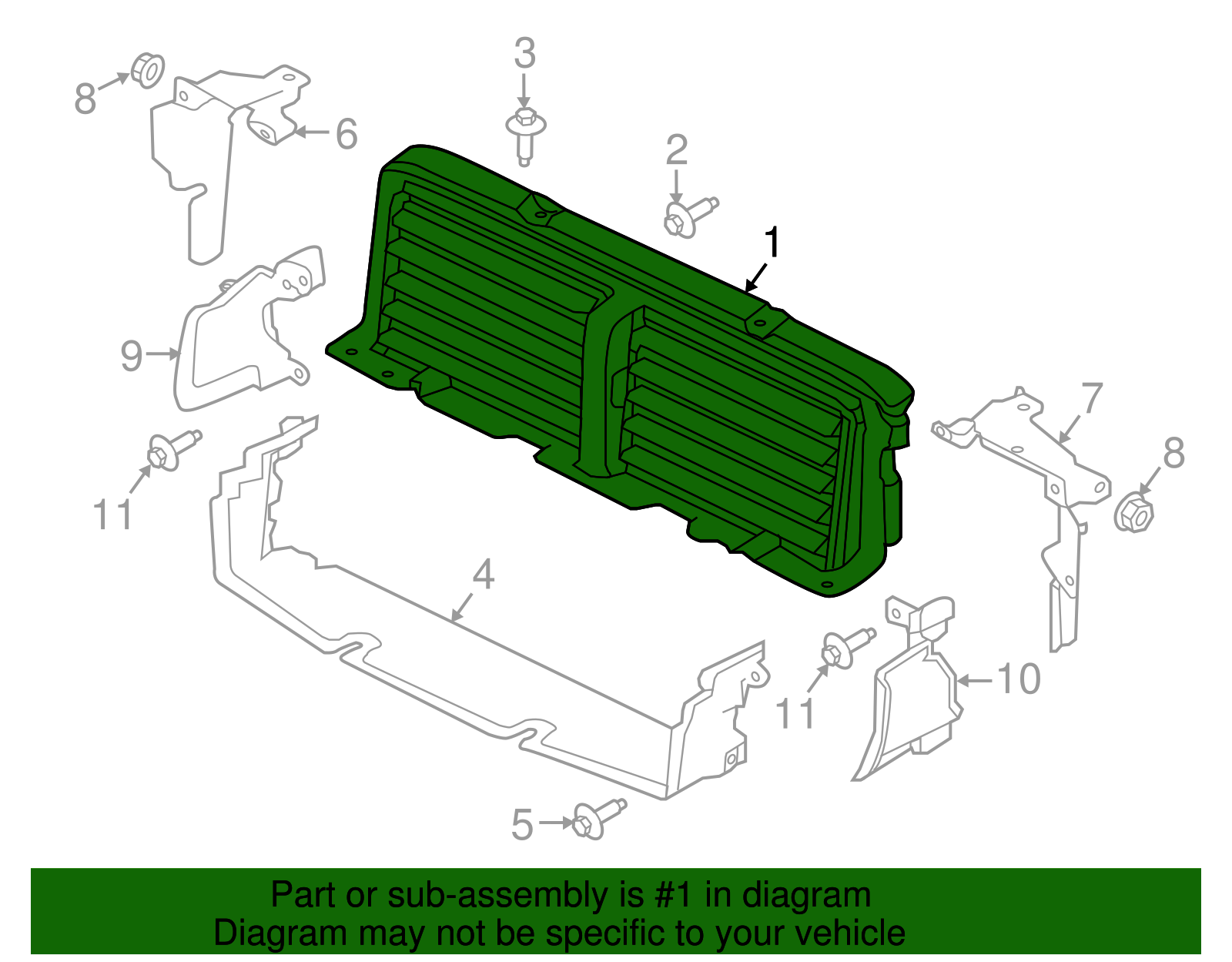 2016-2023 Jaguar Radiator Shutter Assembly T2H41245 | OEM Parts Online