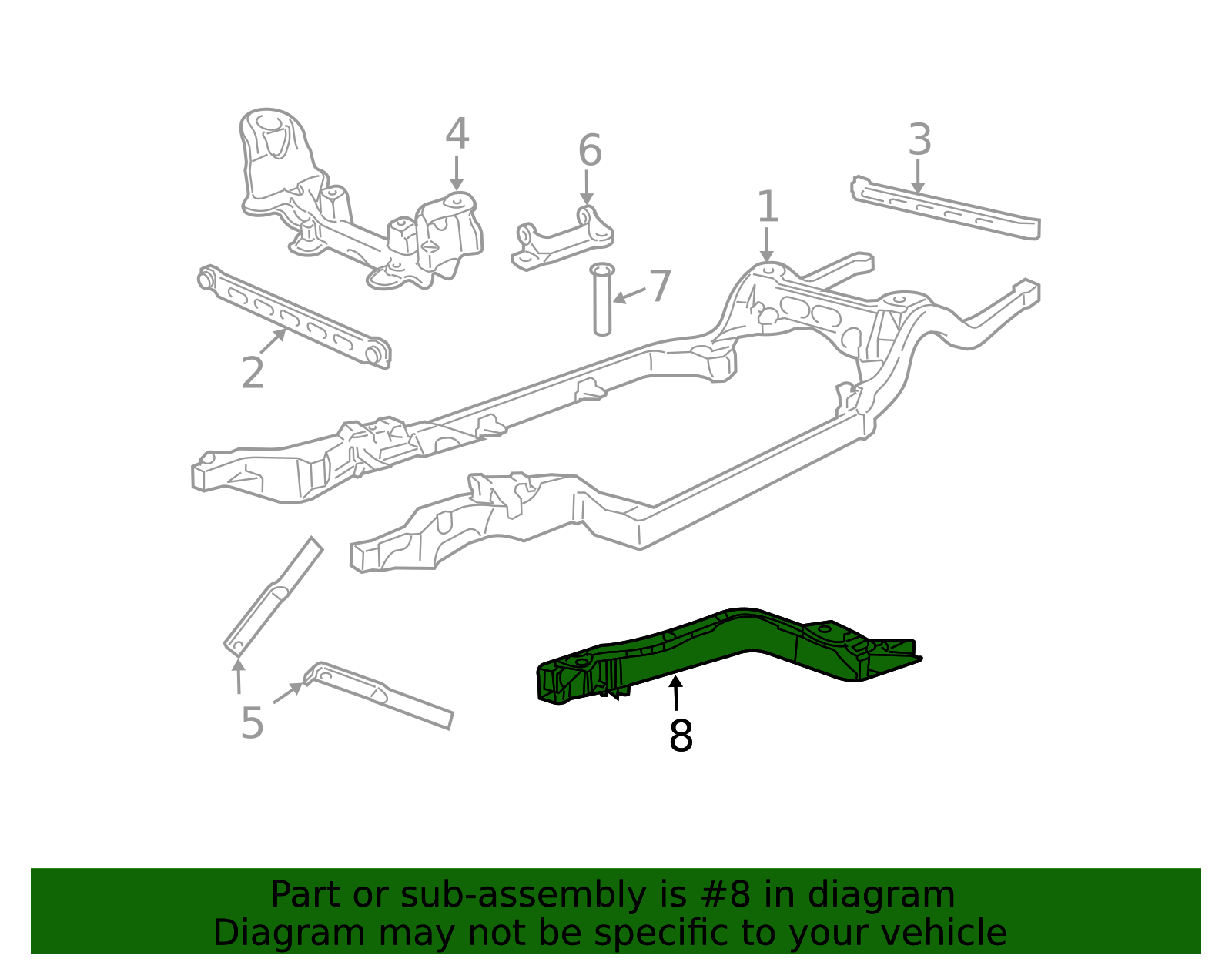 3W1Z-5D058-AA - Frame Rail 2003-2011 Ford | Find Vintage Parts