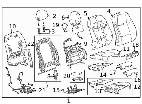 Passenger Seat Components for 2014 Cadillac CTS | GM Parts Warehouse