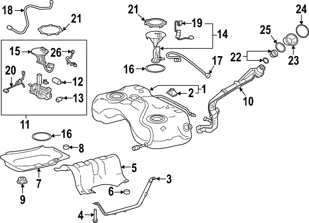 2022-2024 Toyota Corolla Cross Fuel Pump And Sender Assembly 77020 ...