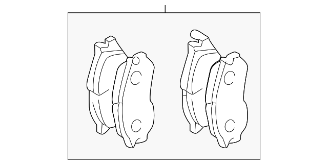 MN116604 - Disc Brake Pad Set Front - 2002-2007 Mitsubishi Lancer ...