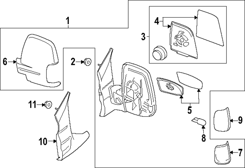 OEM Ford Door Mirror Drive Motor For 2024-2025 Ford - Part No. CK4Z ...