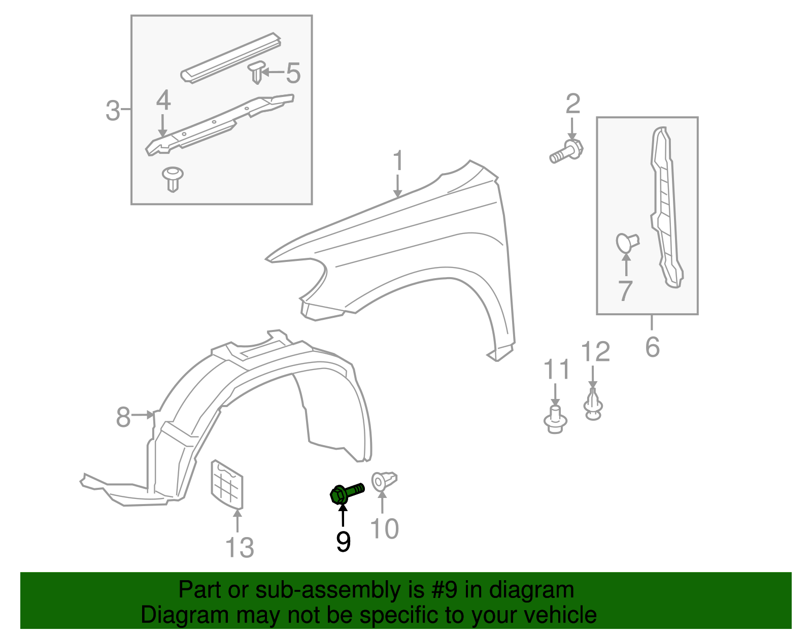 90080-15090 - Fender Liner Screw - 2000-2013 Toyota | OEM Genuine ...