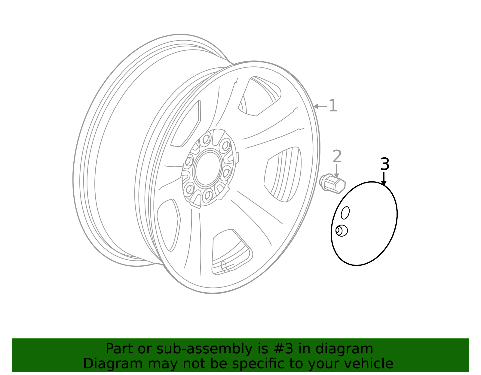 23287648 - Wheel Trim Cap 2016-2025 Chevrolet | Londoff Discount Parts