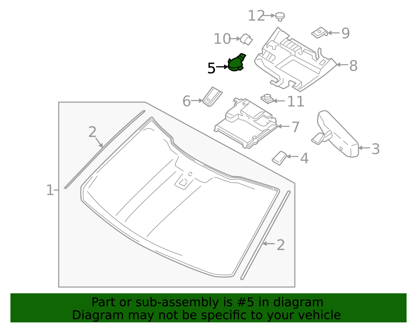 lu5z17d547b - Ford Rain Sensor Performance Auto Parts