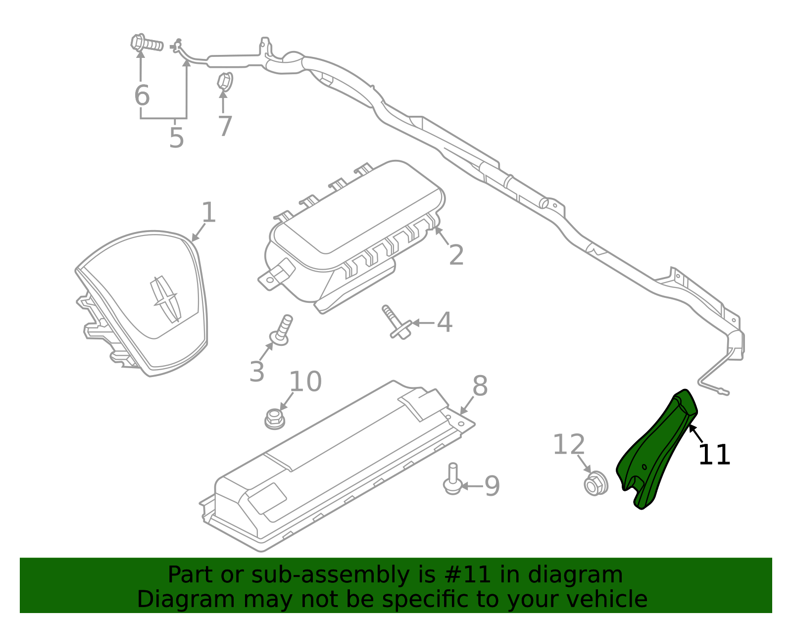 LB5Z-78611D11-D - Module Air Bag 2020-2025 Lincoln Aviator | Ford Parts ...