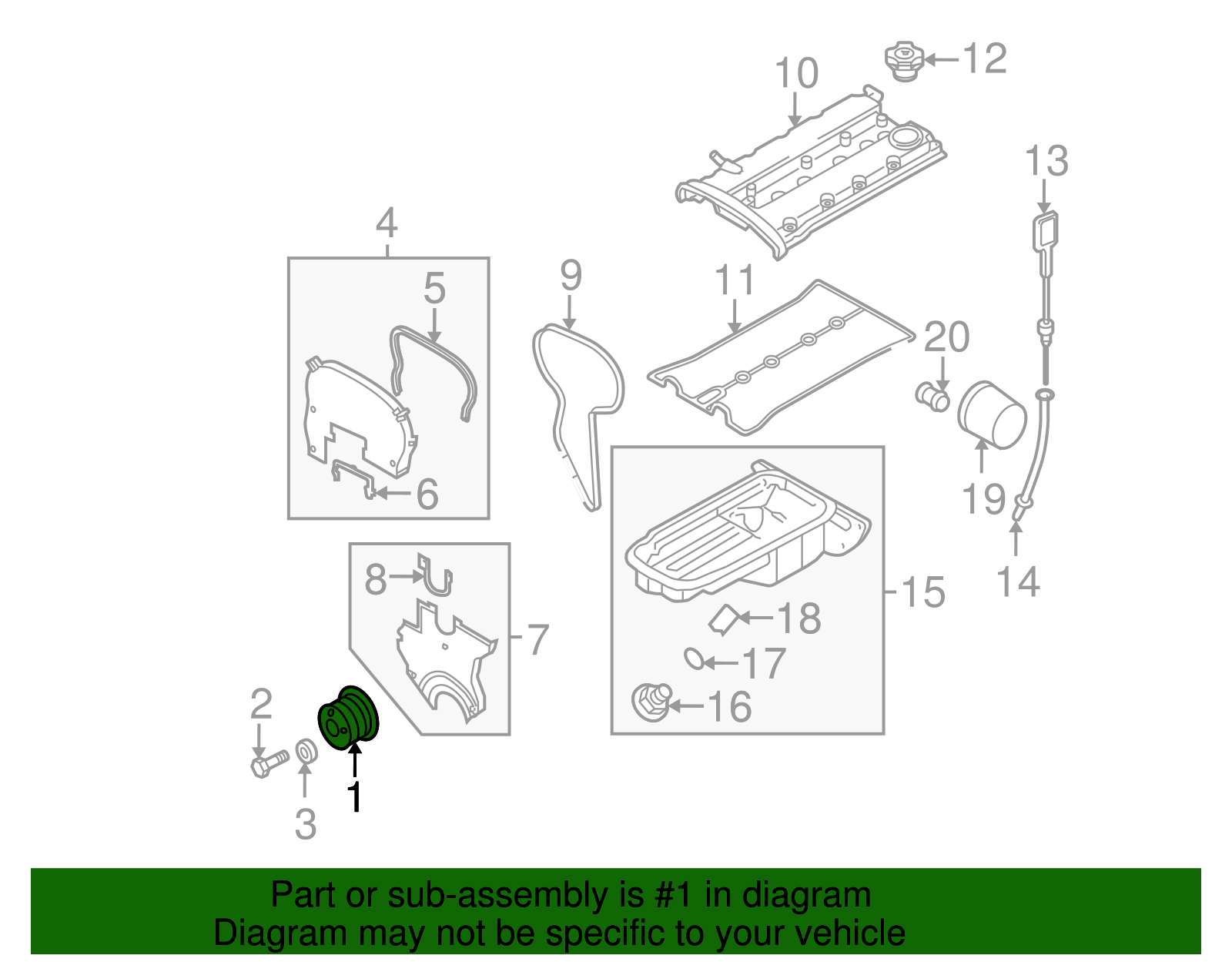 2004-2008 Chevrolet Crankshaft Pulley 25193475 | Capital Chevy Parts